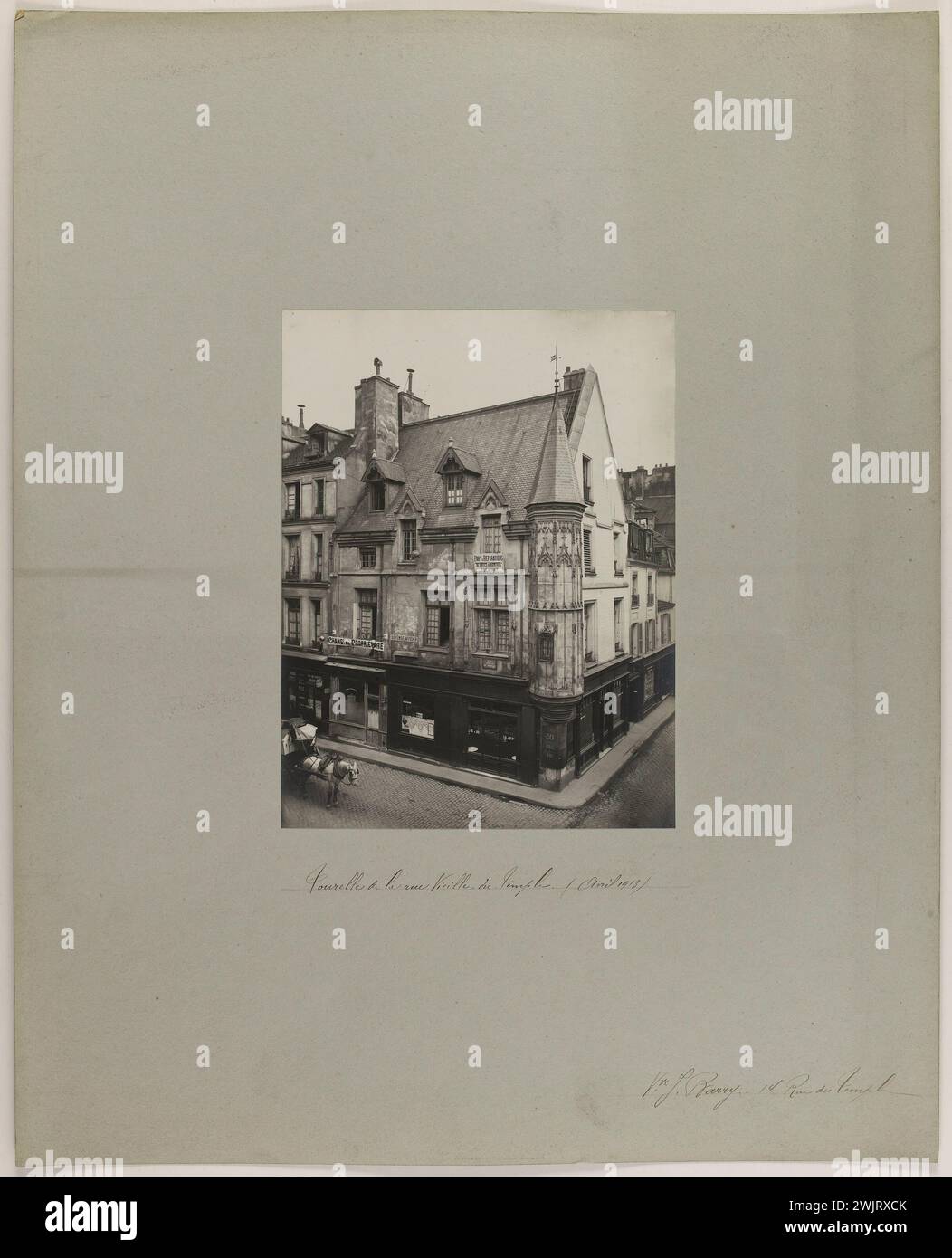 View of the turret of rue Vieille du Temple, Paris (III century ...