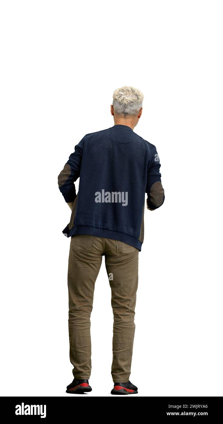 A man, full-length, on a white background Stock Photo - Alamy