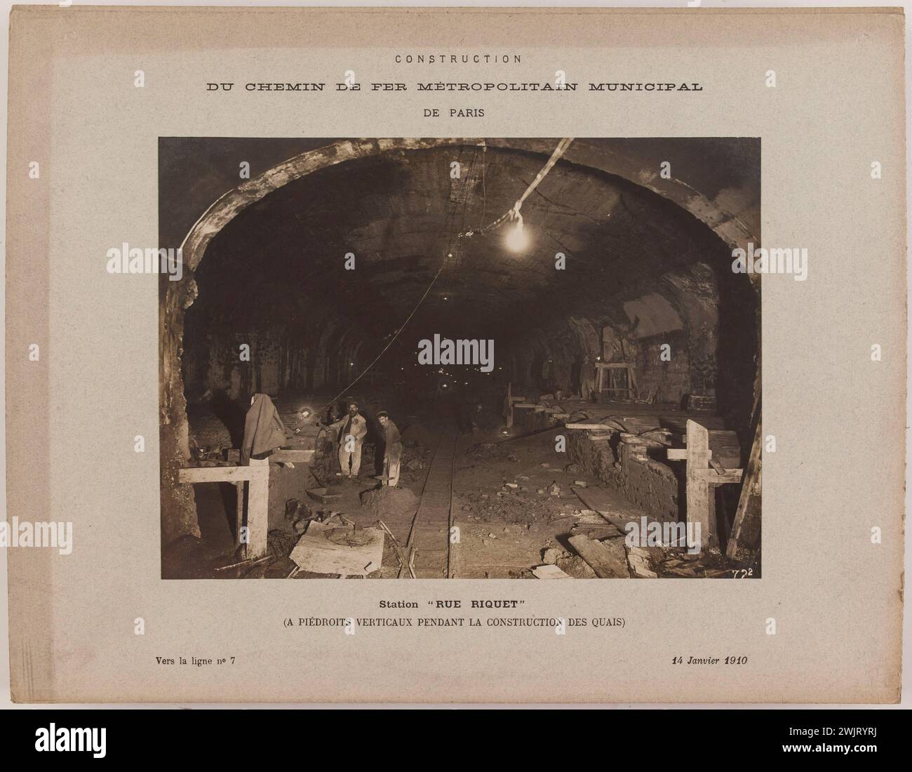 Anonymous. Construction / Metropolitan / Municipal Railway of Paris ...