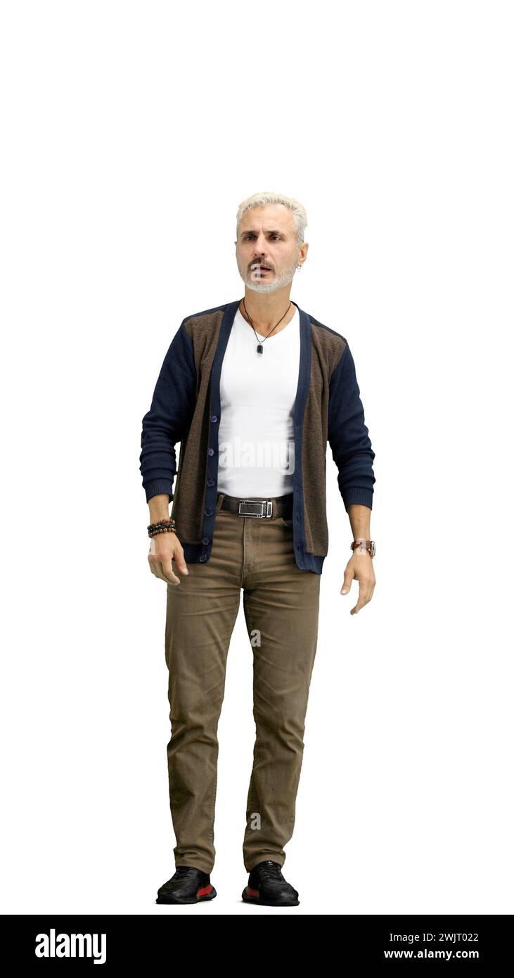 A man, full-length, on a white background Stock Photo - Alamy