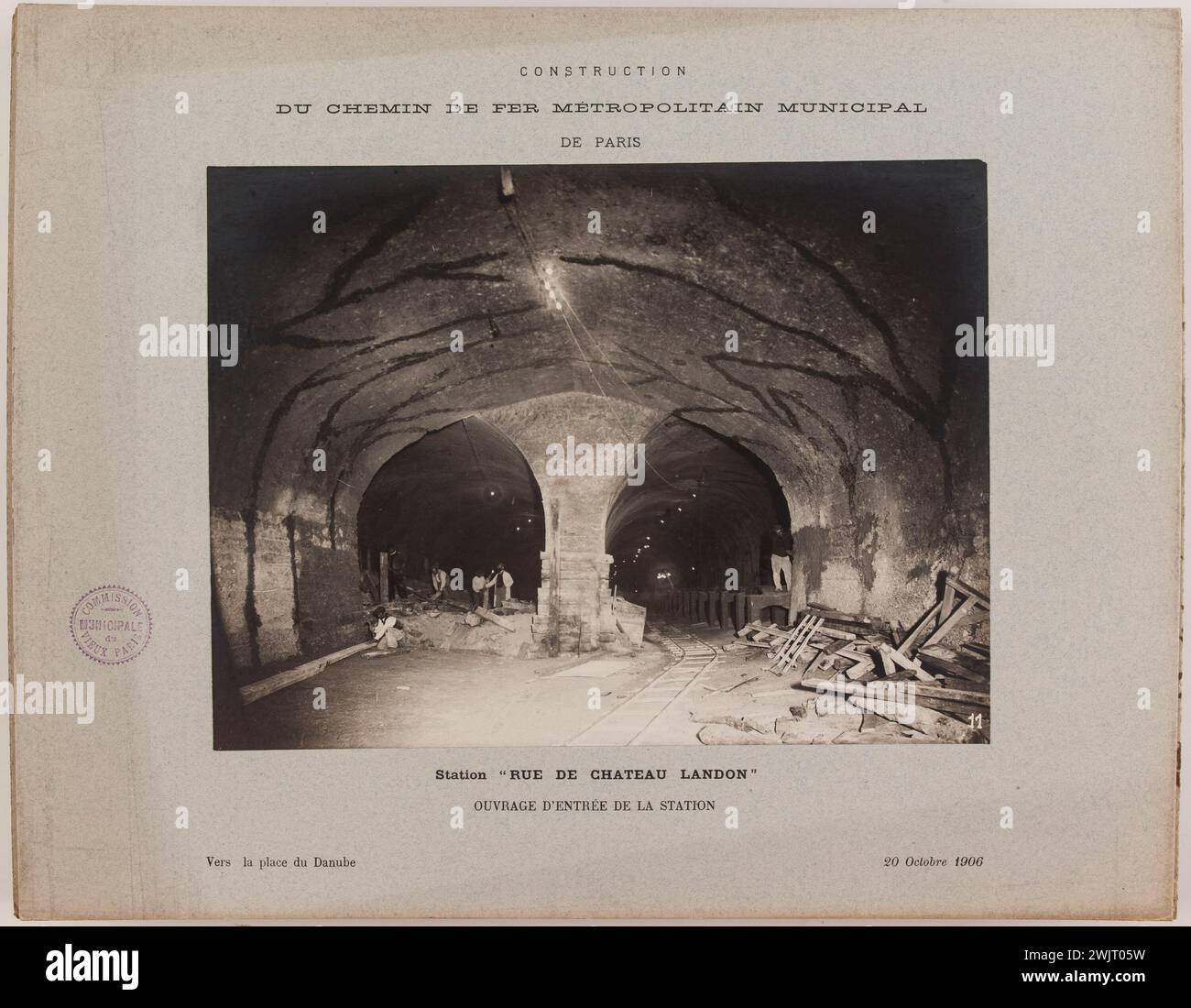 Anonymous. Construction / Metropolitan / Municipal Railway of Paris ...