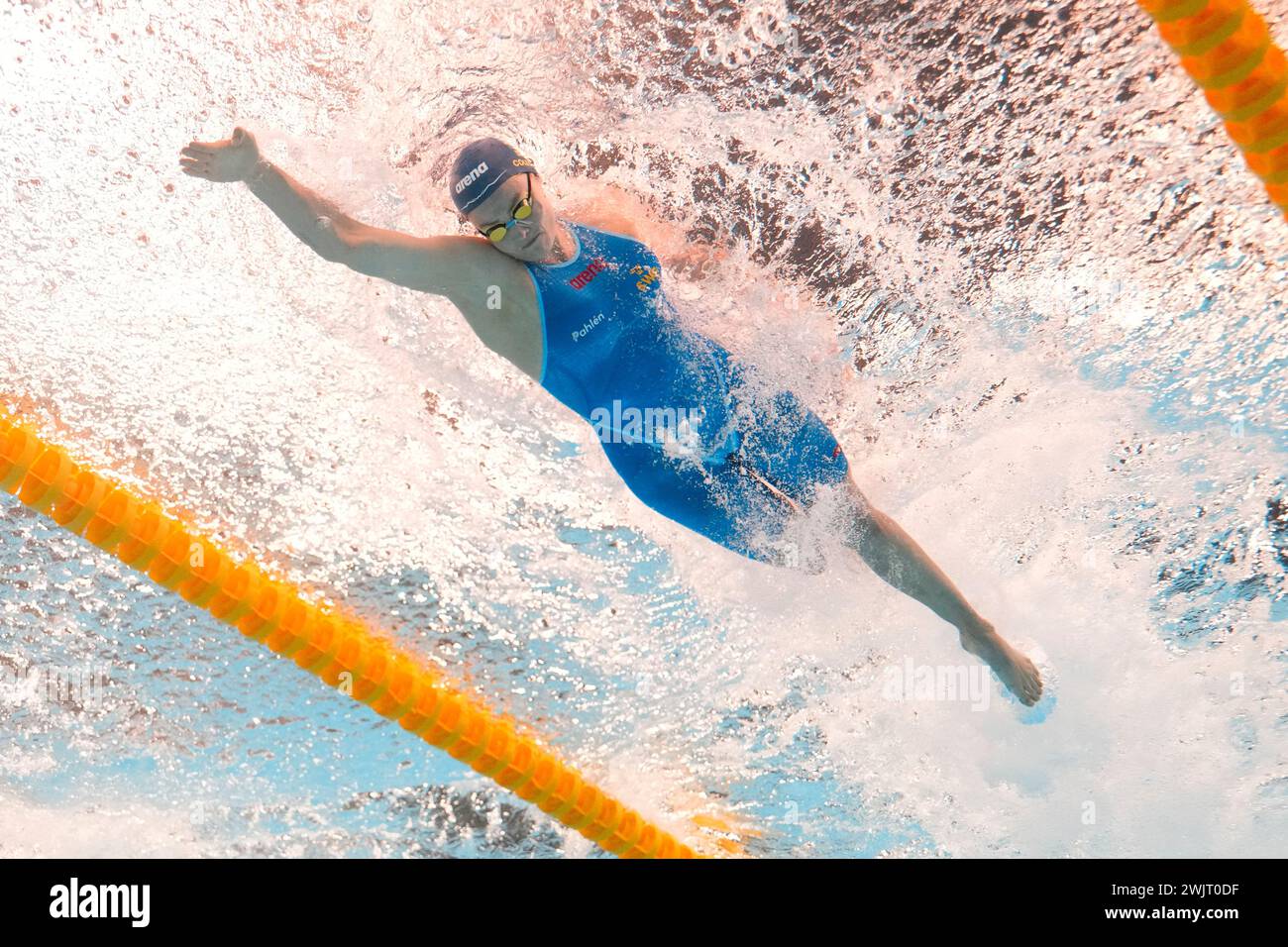 Michelle Coleman of Sweden competes in the women's 50-meter freestyle ...