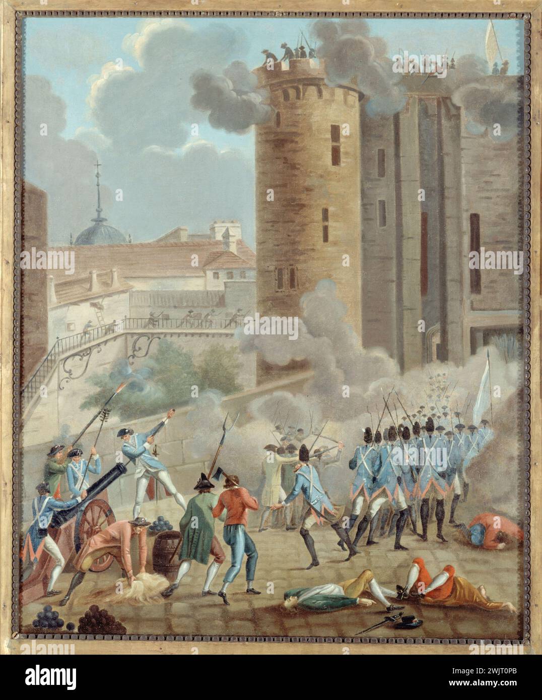 Take on the Bastille, July 14, 1789 ". Anonymous painting. Paris ...