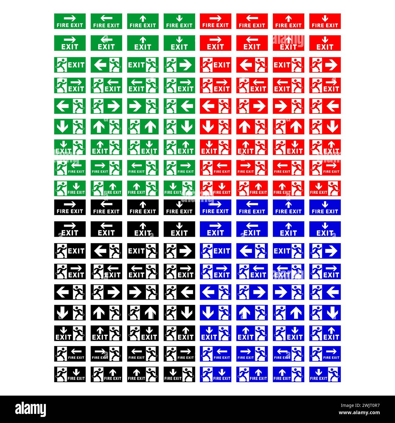 Running man emergency exit sign hi-res stock photography and images - Alamy
