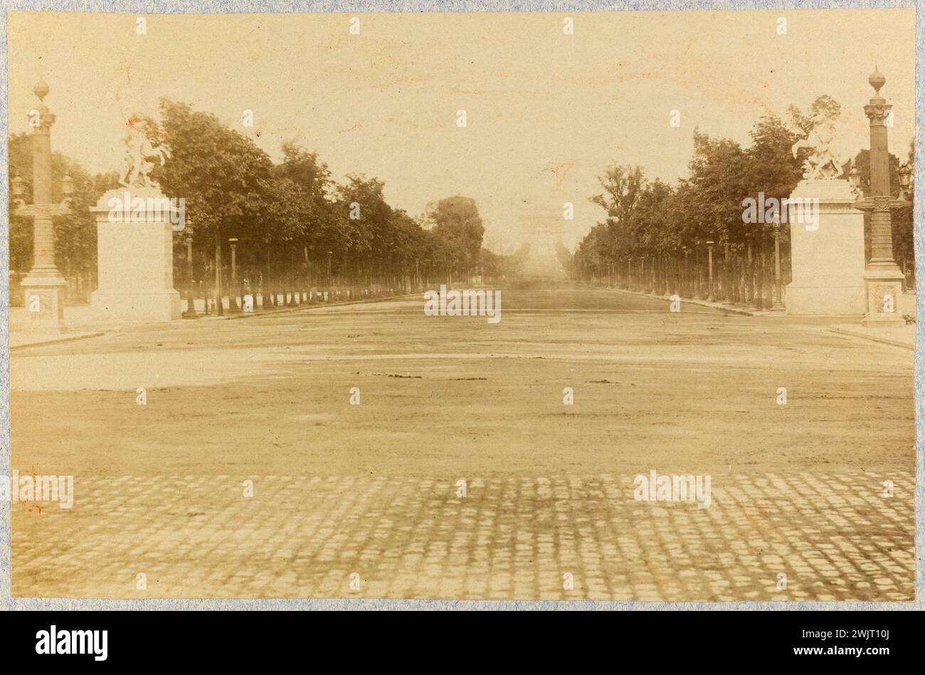 Champs-Elysées. Paris (VIIIth arr.). Anonymous photography. Albumin ...