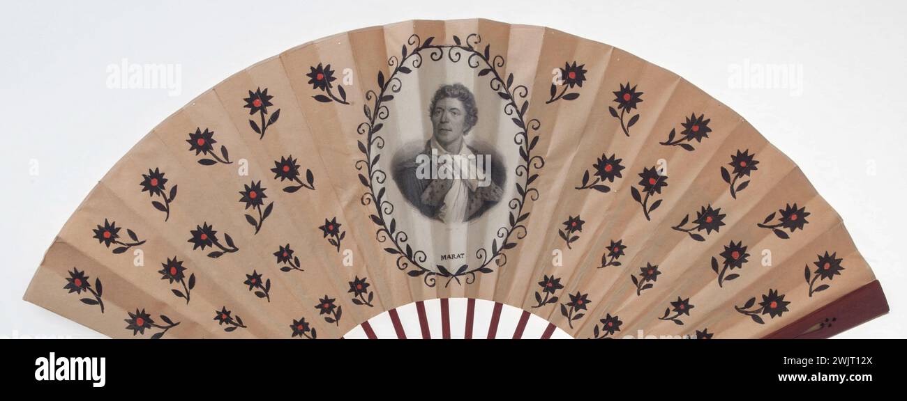 EVENTAIL. "Portrait of Marat; Portrait of Charlotte Corday", 1889 ...