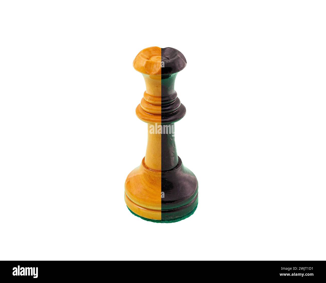 Chess queen of two colors: black and white Stock Photo - Alamy