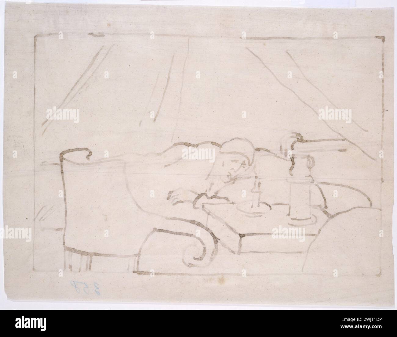 Camille Pissarro (1830-1903). "The mother of the sick artist". Roseau ...