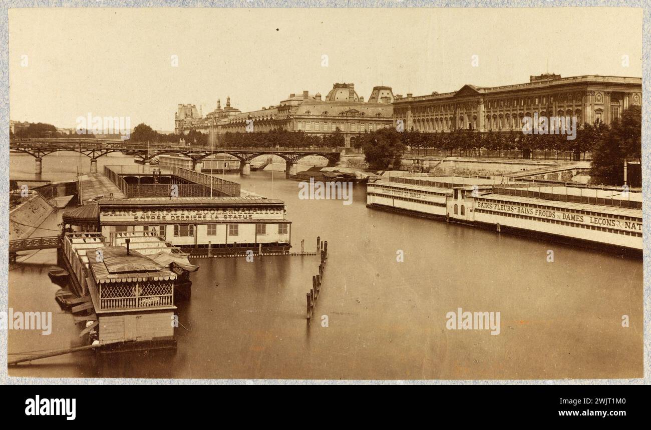 Baths near the Louvre Palace. Paris (1 arr.). Anonymous photography ...