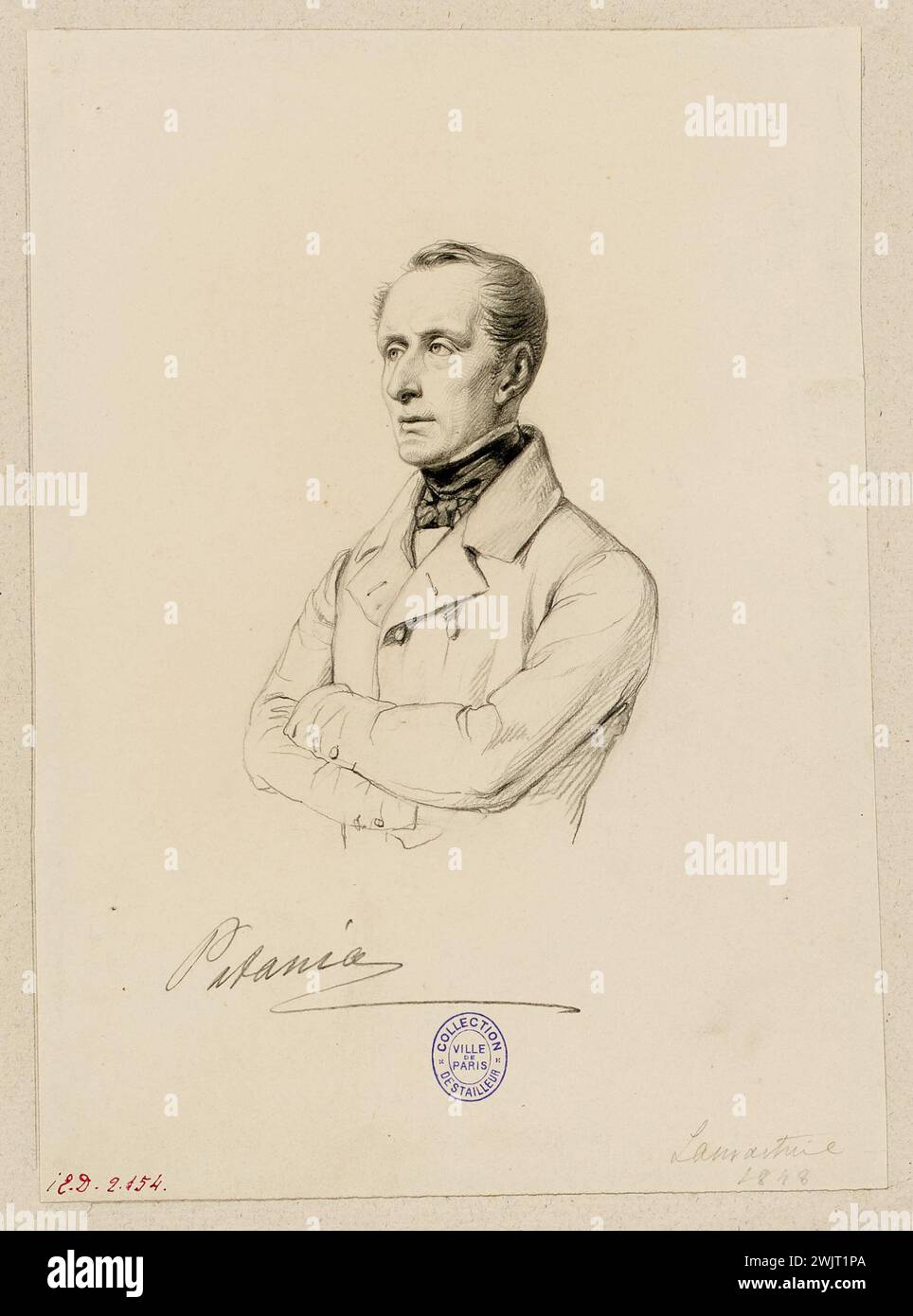 Patania, portrait of Alphonse Marie Louis de Prat de Lamartine dit ...
