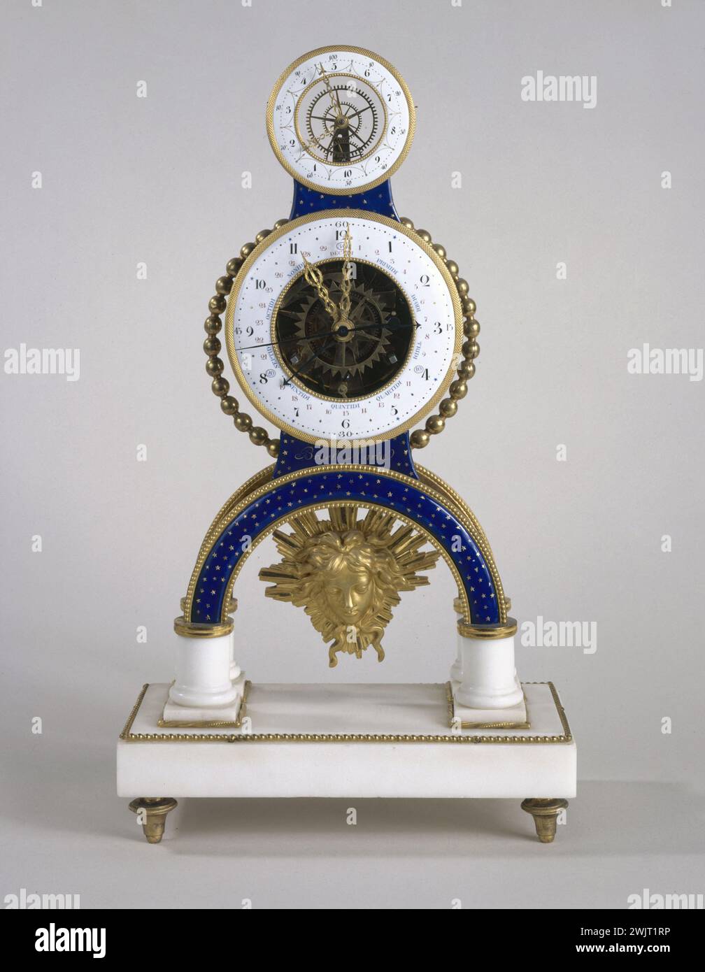 Bruel. "Skeleton pendulum with two dials, revolutionary era". Mobilier ...