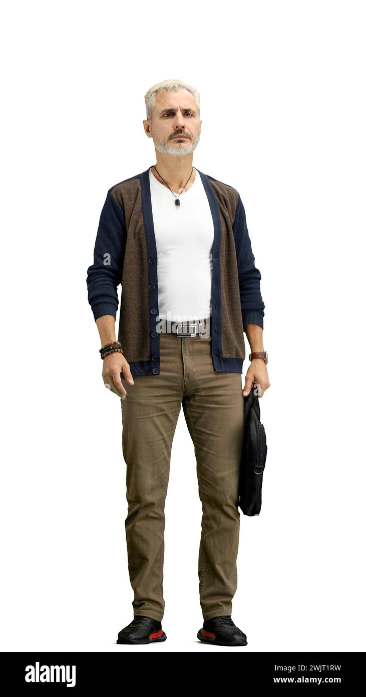 Happy old man briefcase Cut Out Stock Images & Pictures - Alamy