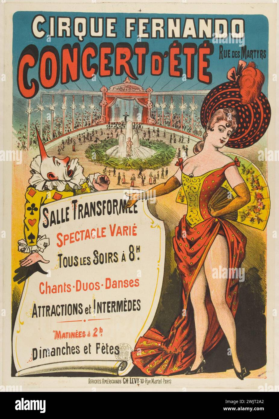 Cirque Fernando Summer Concert ". Anonymous poster, color lithography ...