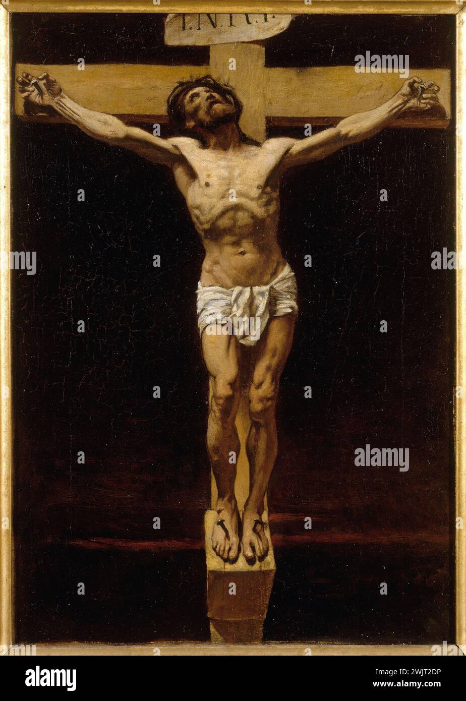 Léon Bonnat (1833-1922). "Christ on the cross". Sketch for the northern ...