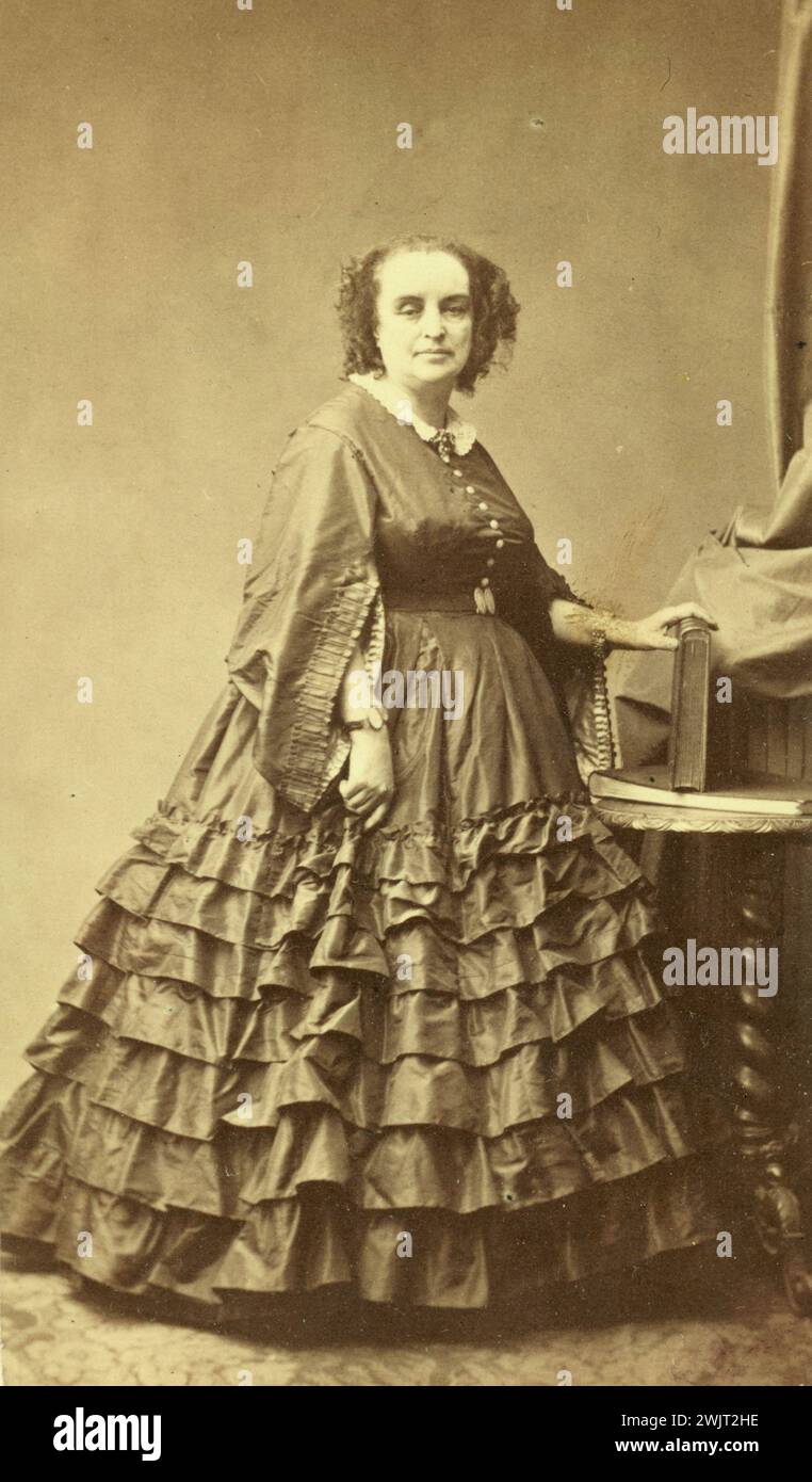 Madame Adèle Hugo. 1862. Photograph by Pierre Petit (1831-1909). Tax on ...