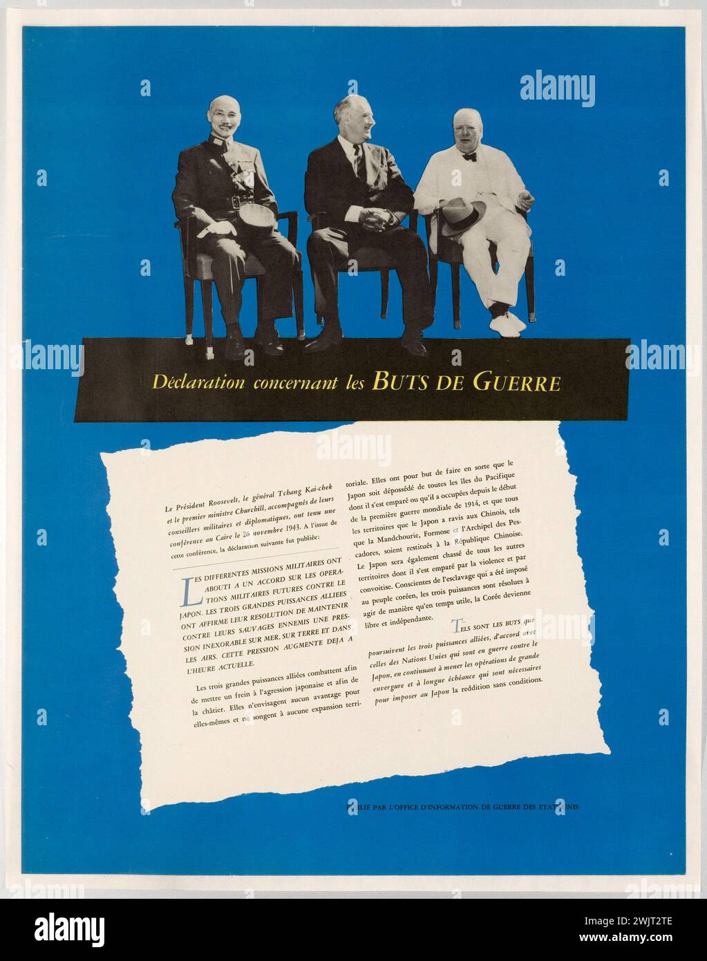 War 1939-1945. "Declaration concerning war goals. President Roosevelt ...