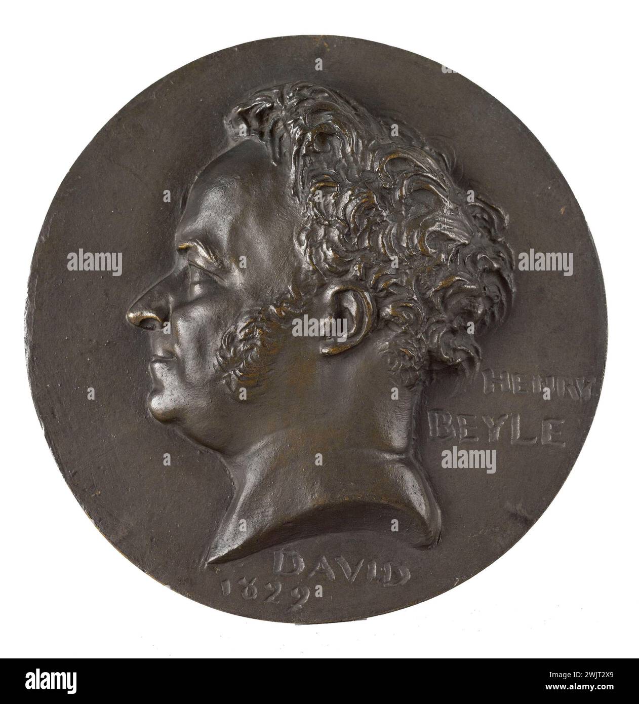 David d'Angers (1788-1856). Portrait of Stendhal (1783-1842), writer ...