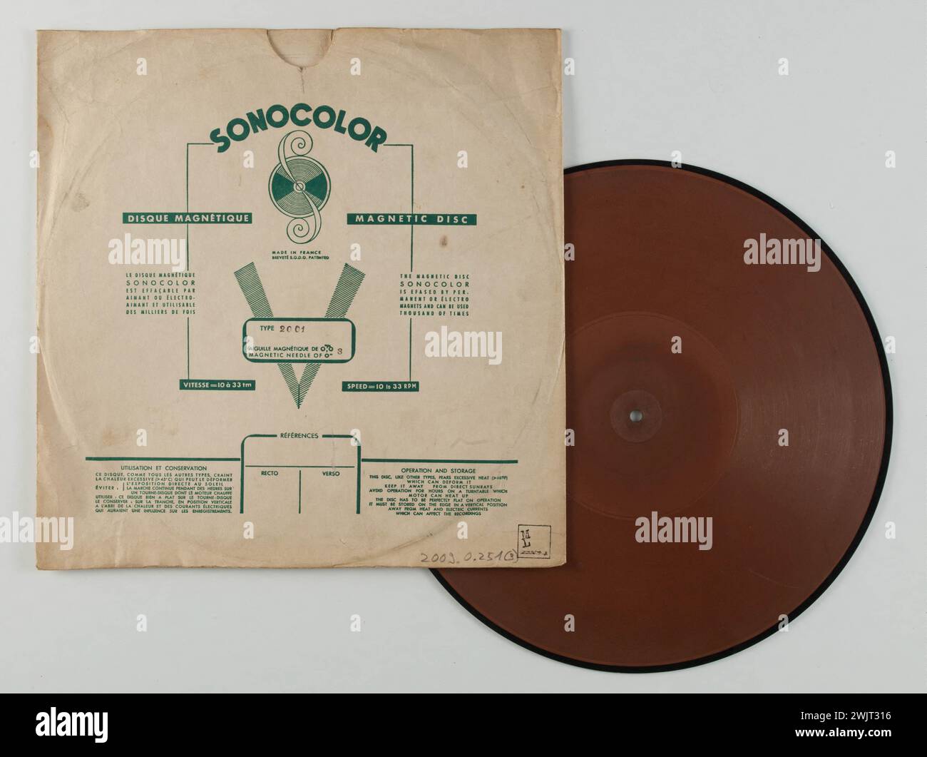 45 rpm disc. Sonocolor label. General Leclerc Museum of Hauteclocque ...