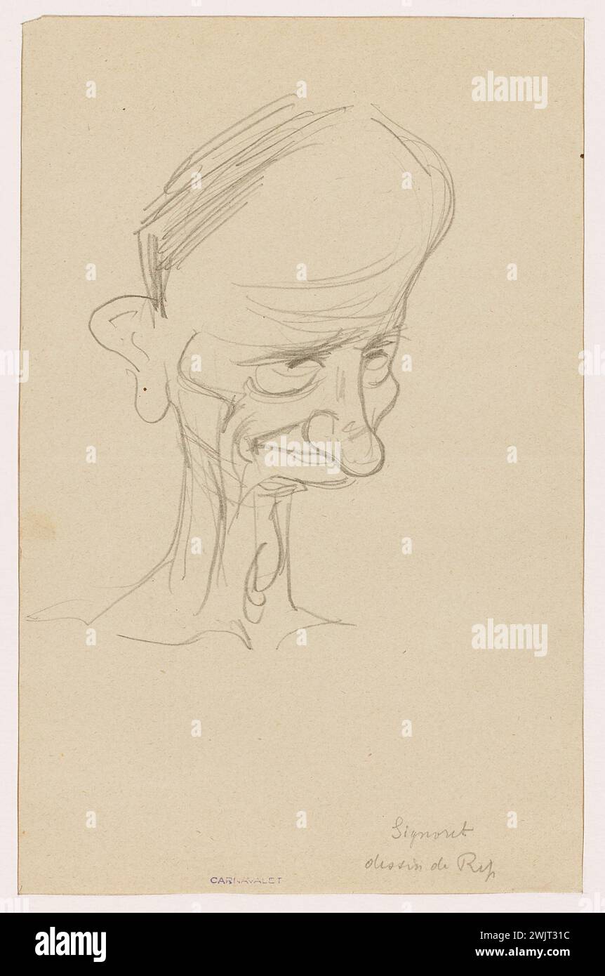 RIP (Thenon, Georges -Gabriel dit) (n.1884 - D.1941), Portrait charge ...