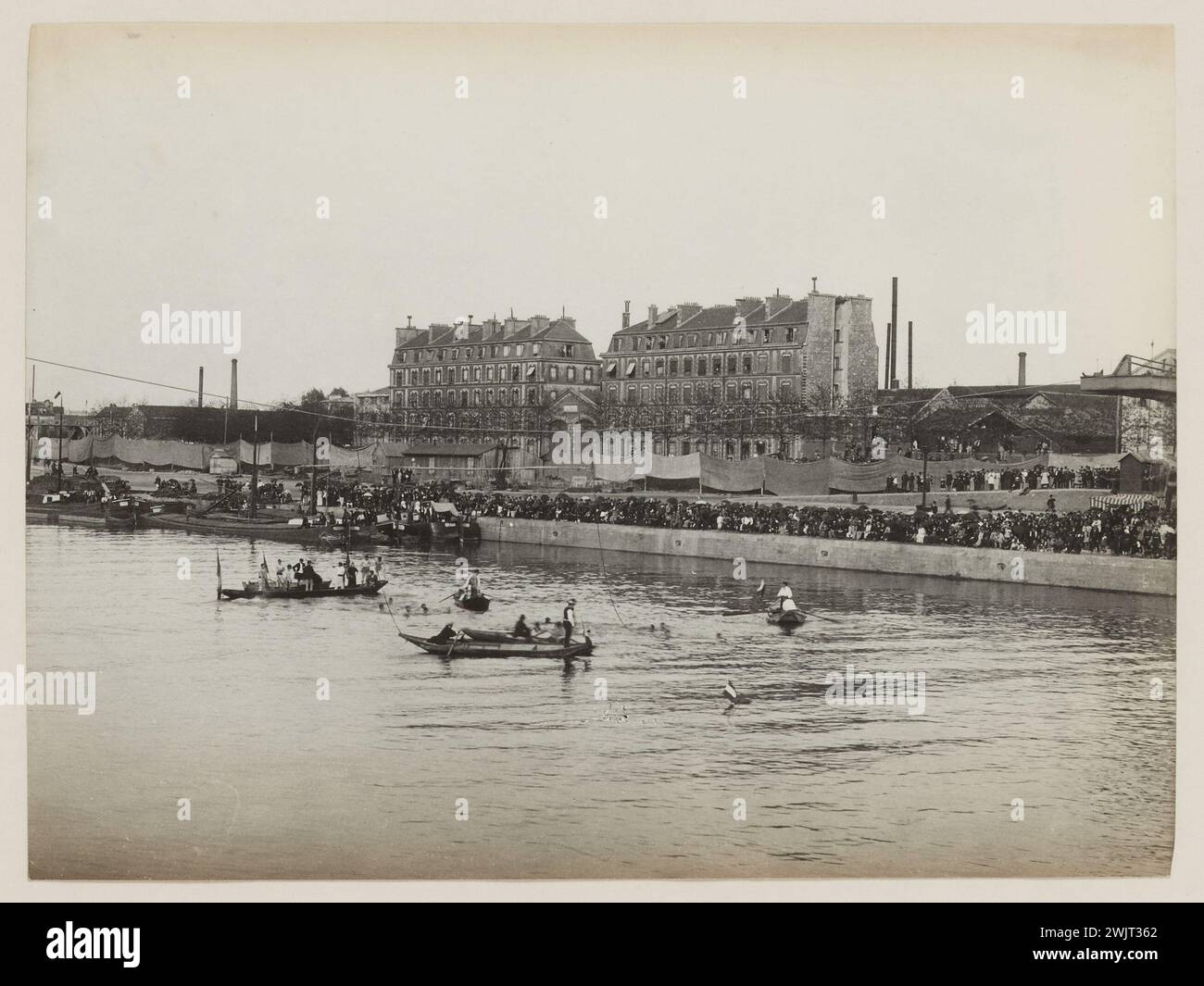 Blancard, Hippolyte (1843 - D.1924), nautical races in the Seine with a ...