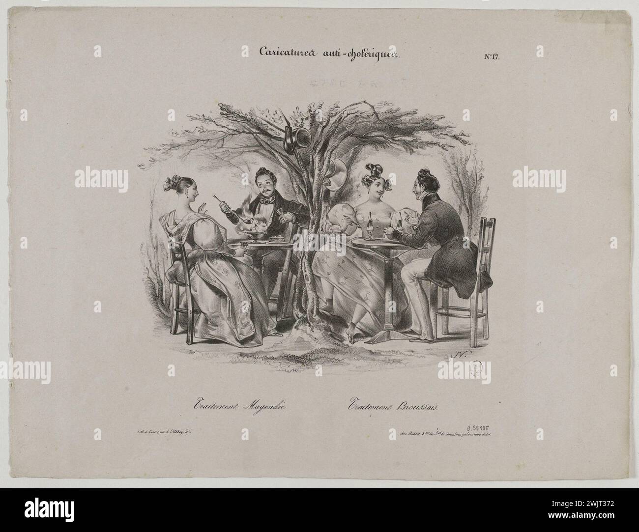 Numa. Magendie treatment, brush treatment (anti-choler caricatures, PL ...