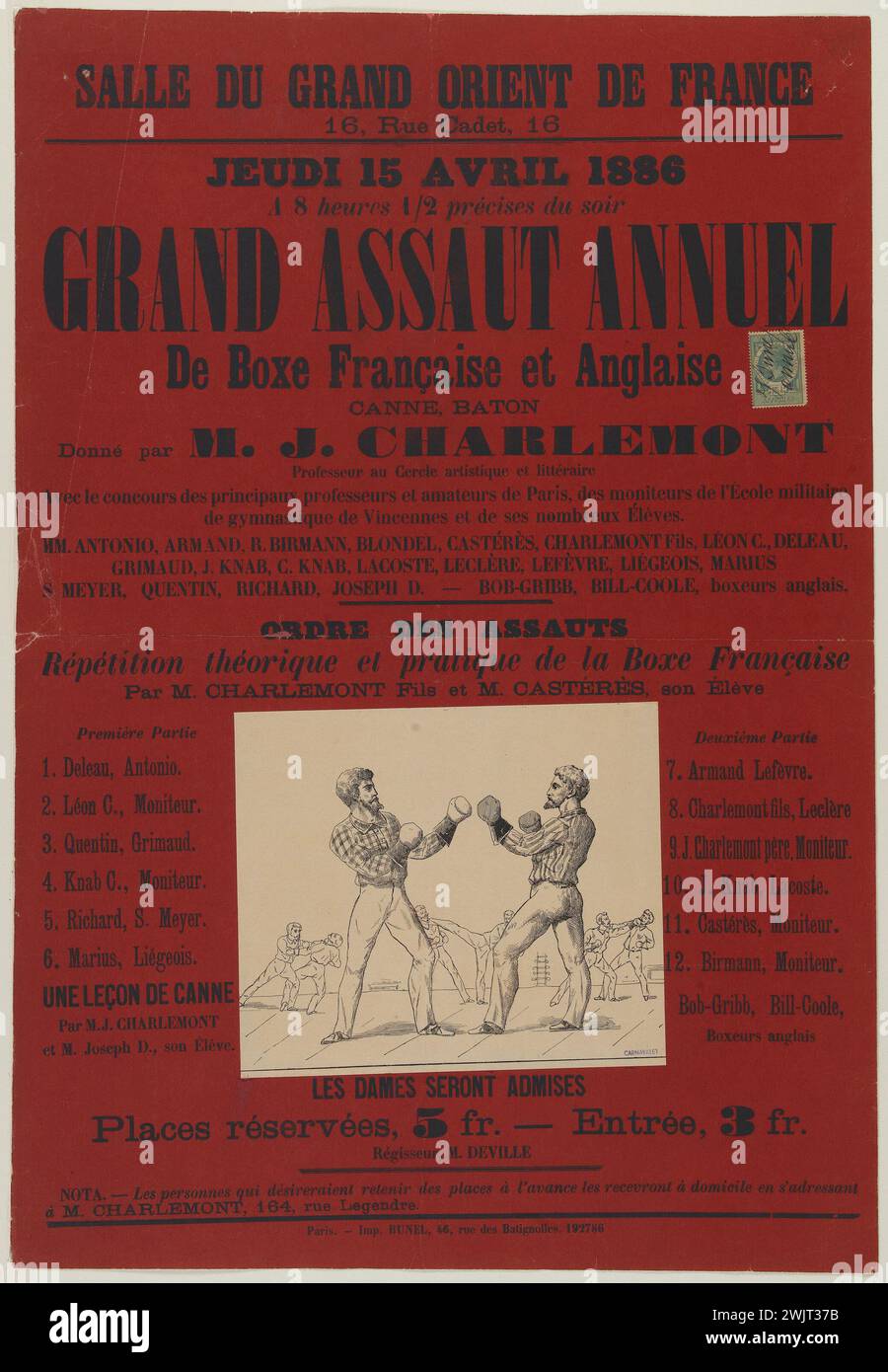 Anonymous. "Salle du Grand Orient de France, a large annual boxing ...