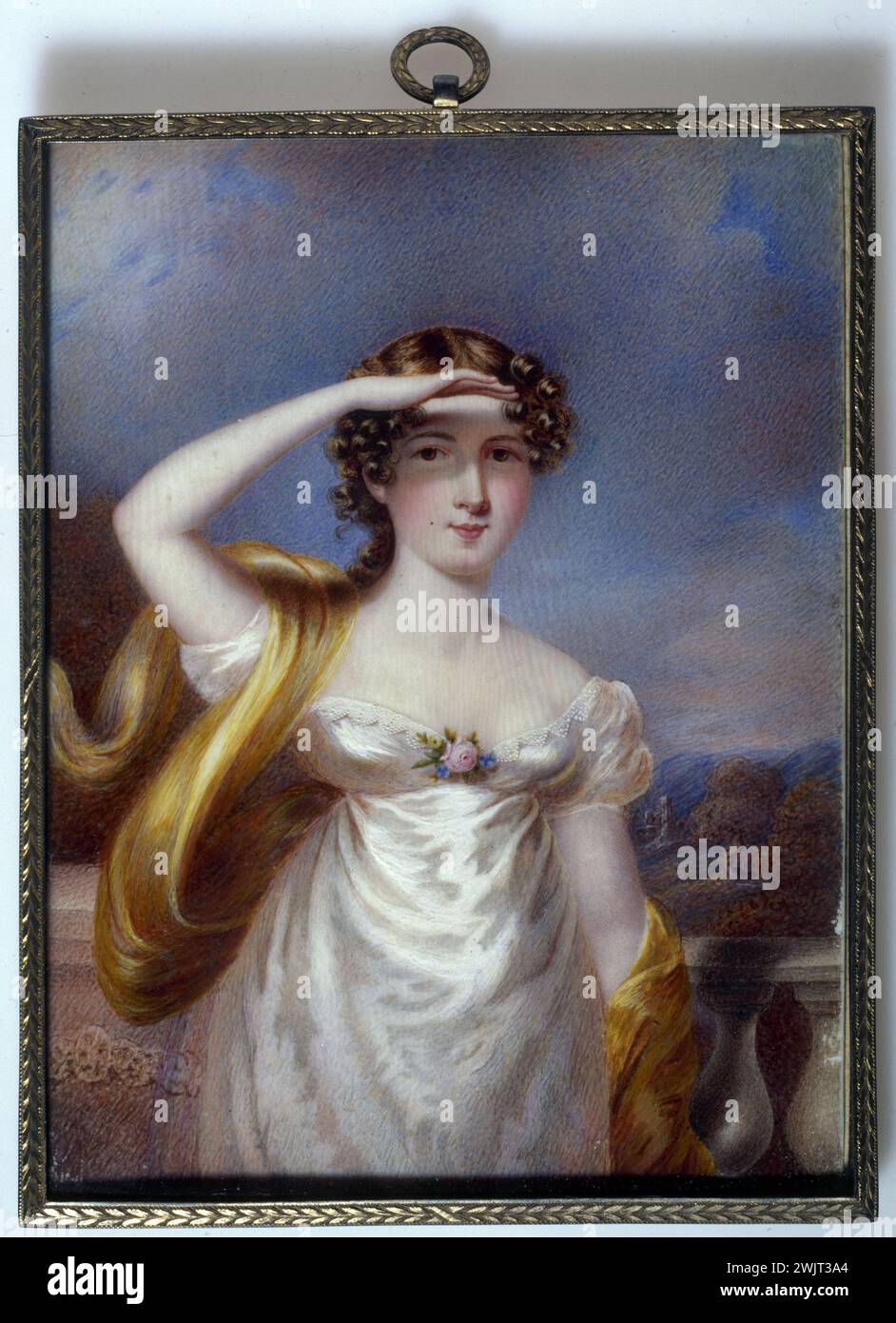 H. Millett (attributed to). "Rectangular miniature on ivory ...