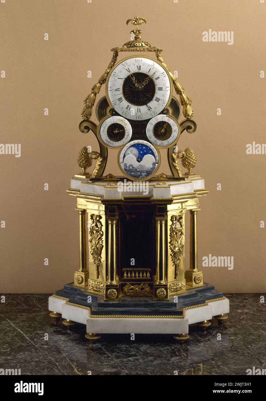 Dubief. "Vintage skeleton pendulum Louis XVI", around 1780. Furniture ...