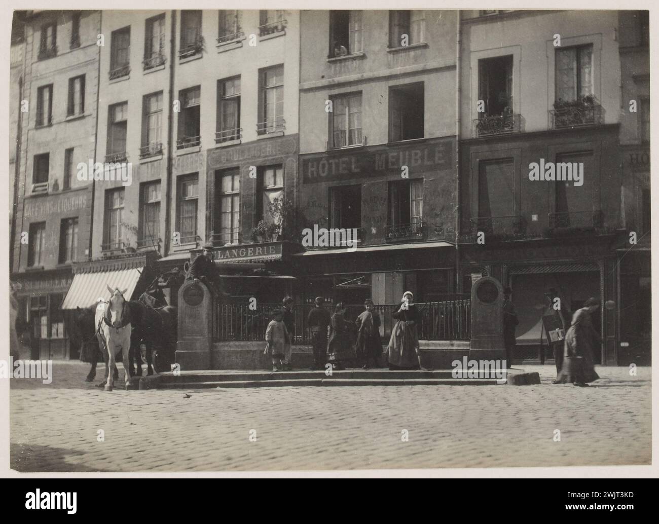 Blancard, Hippolyte (1843 - D.1924), people and children near a ...
