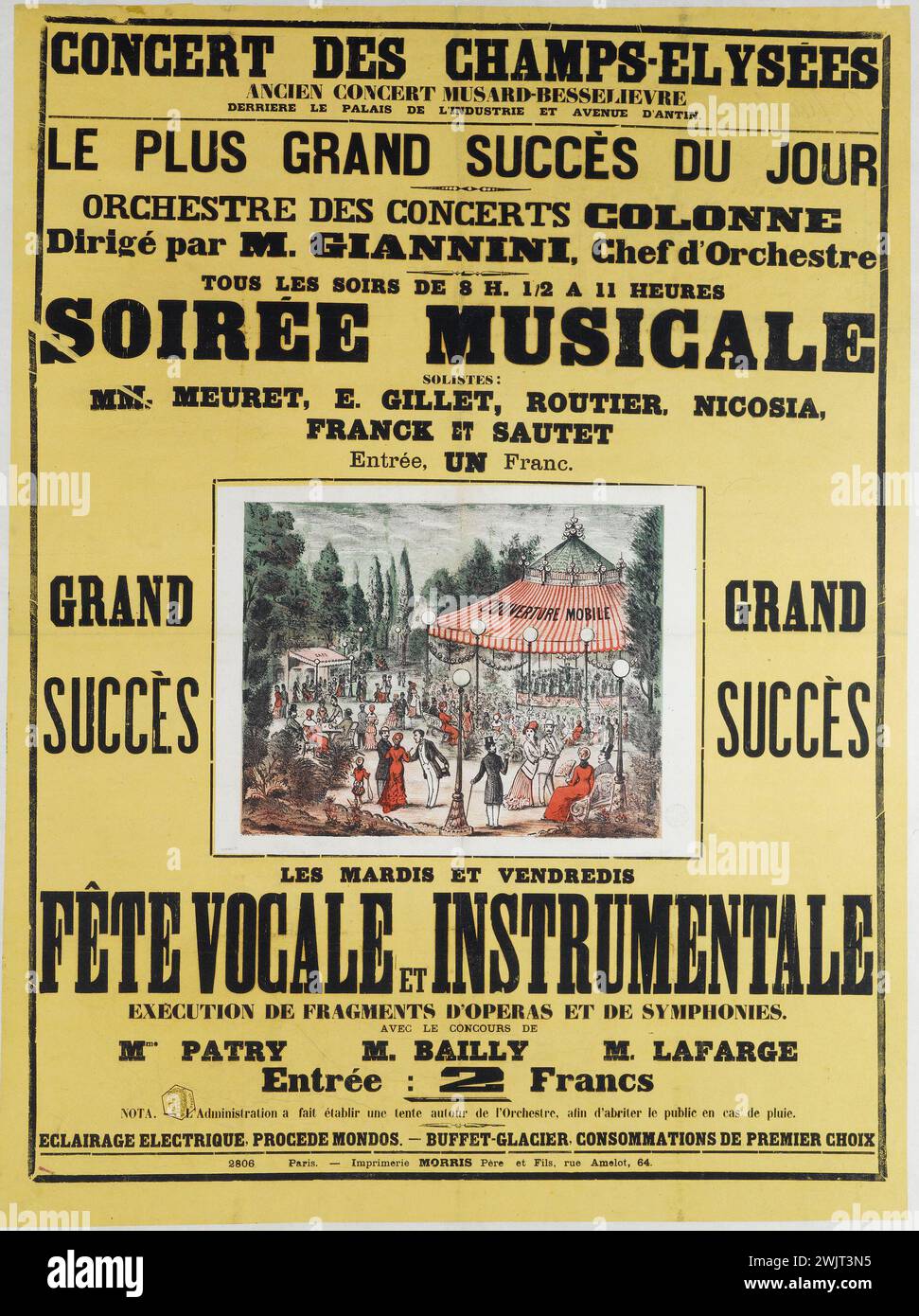 Printing Morris father and son. Champs-Elysées concert. Former Musard ...