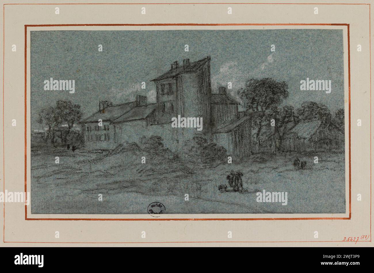 Georges Michel (1763-1843). "Collection of drawings: set of houses ...