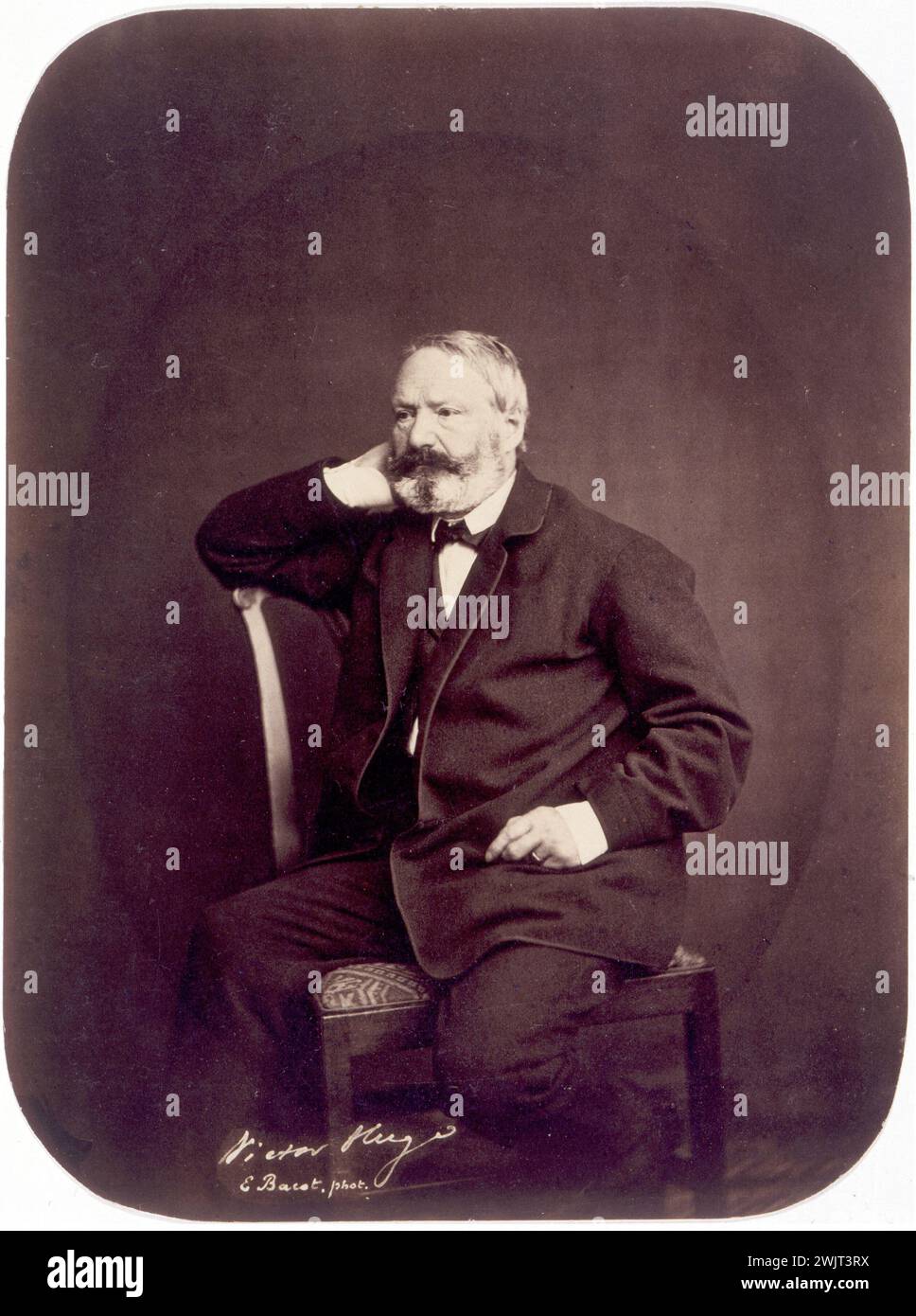 Victor Hugo ". Photograph by Edmond Bacot (1814-1875), 1862. Paris ...