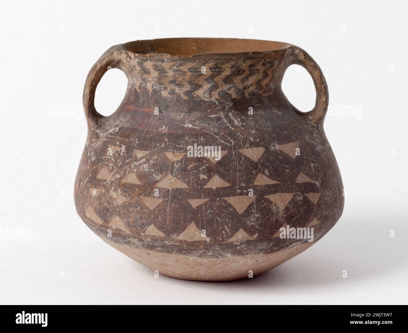 Jar ". Terracotta painted in black. Neolithic period (around 8000 BC ...
