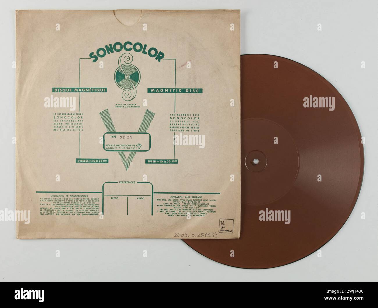 45 rpm disc. Sonocolor label. General Leclerc Museum of Hauteclocque ...