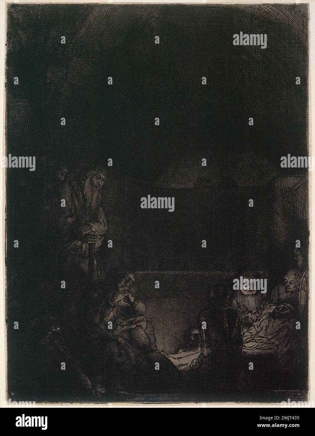 Harmensz van Rijn Rembrandt (1606-1669). "The tomb (B86 - 4th state ...