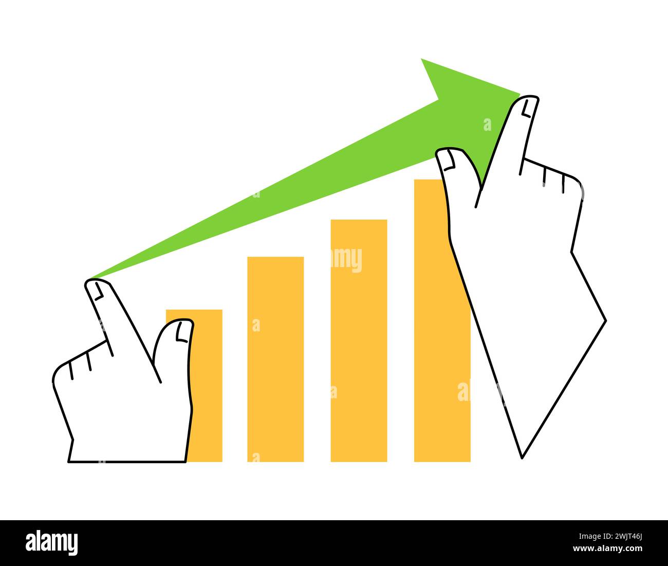 Growing graph Infographic vector illustration Stock Vector Image & Art ...