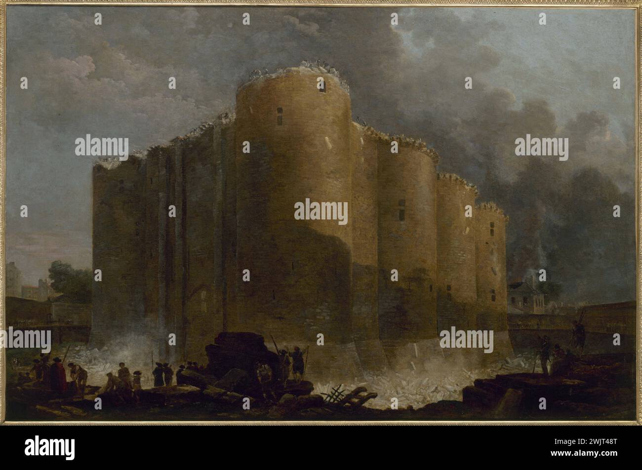 Hubert Robert (1733-1808). "La Bastille, in the first days of its ...