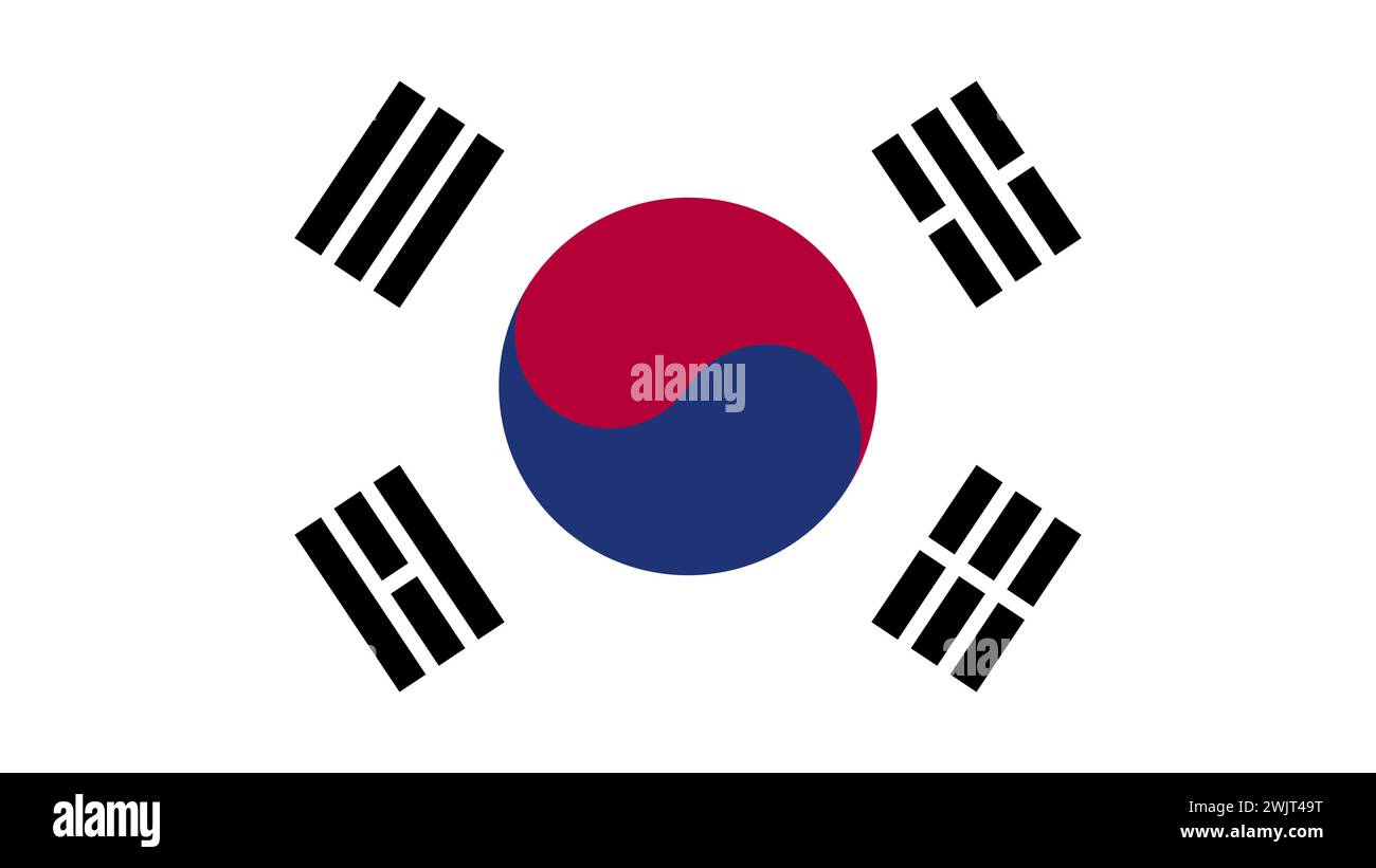 Art Illustration design nation flag sign symbol country of South Korea ...