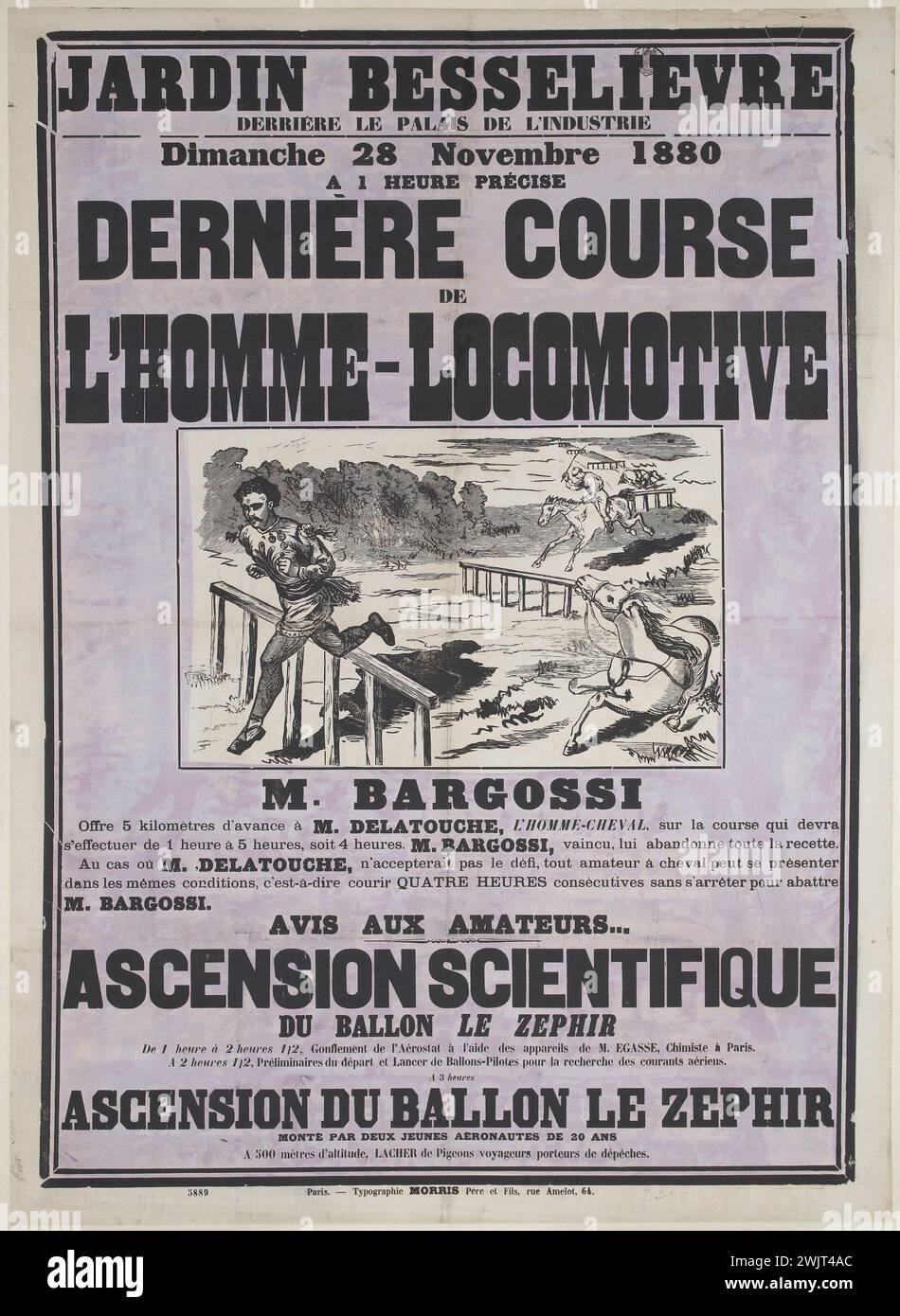 Anonymous. "Garden Besselièvre, Mr. Bargossi The Man-Locomotive ...