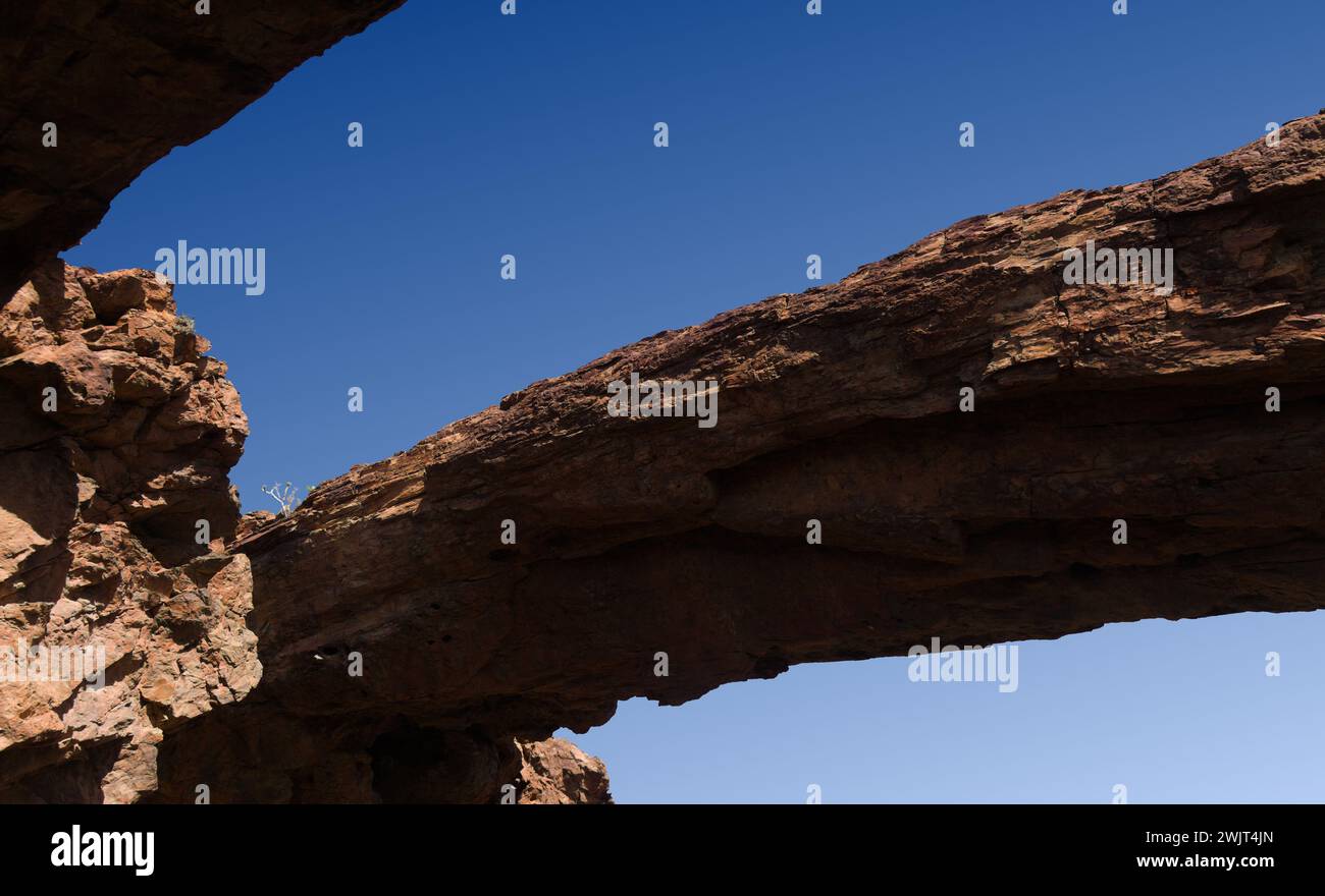 Spectacular vertical walls of Barranco Hondo, Deep Ravine, Gran Canaria ...