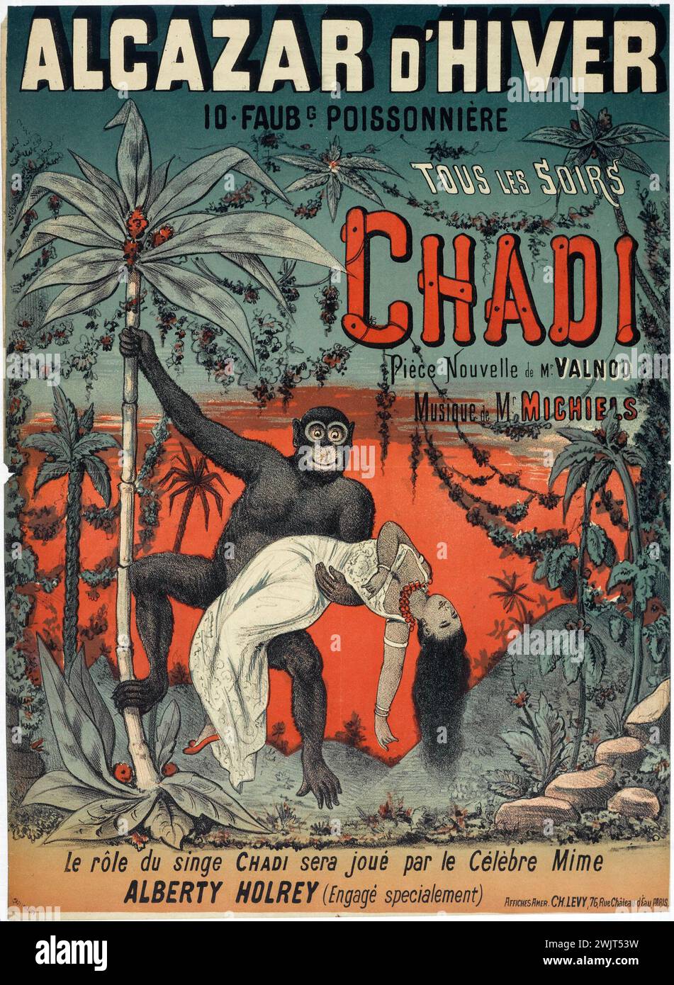 Charles Lévy. "Winter Alcazar, Chadi, new room by Mr. Valnod". Poster ...