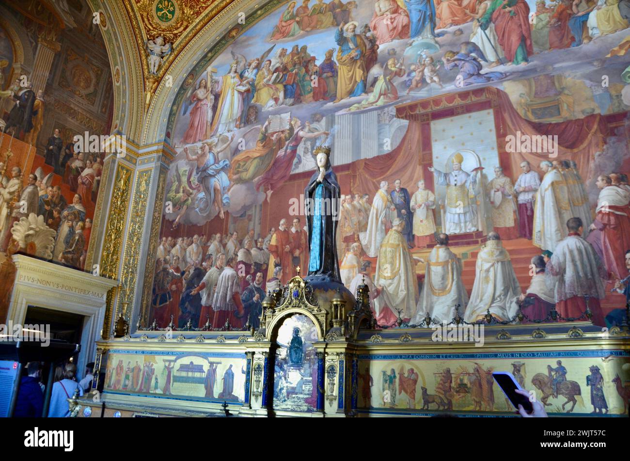 statue of the virgin mary inside vatican city rome capital of italy EU ...