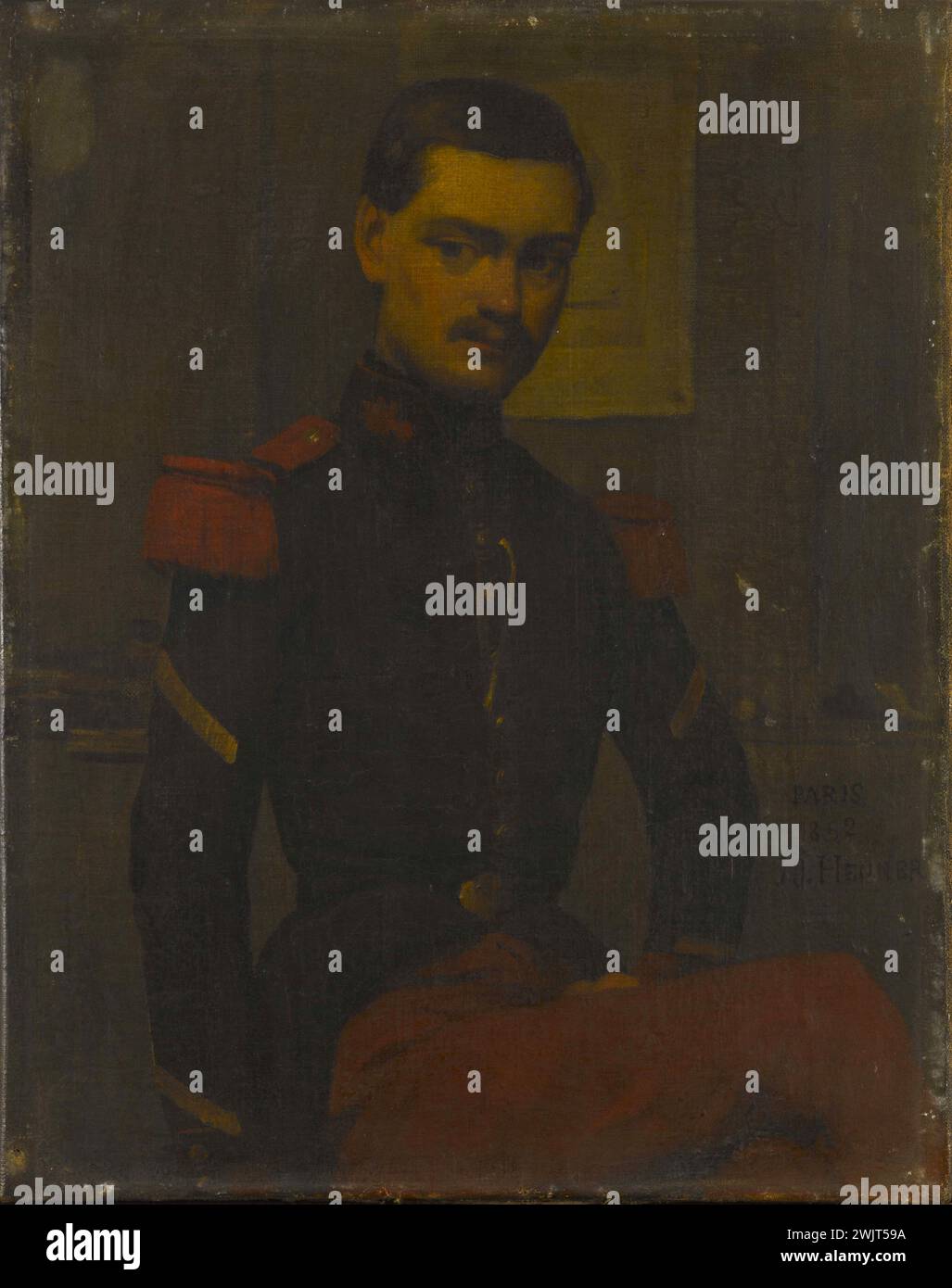 Jean-Jacques Henner (1829-1905). "Portrait of Sergeant Fourrier". Oil ...