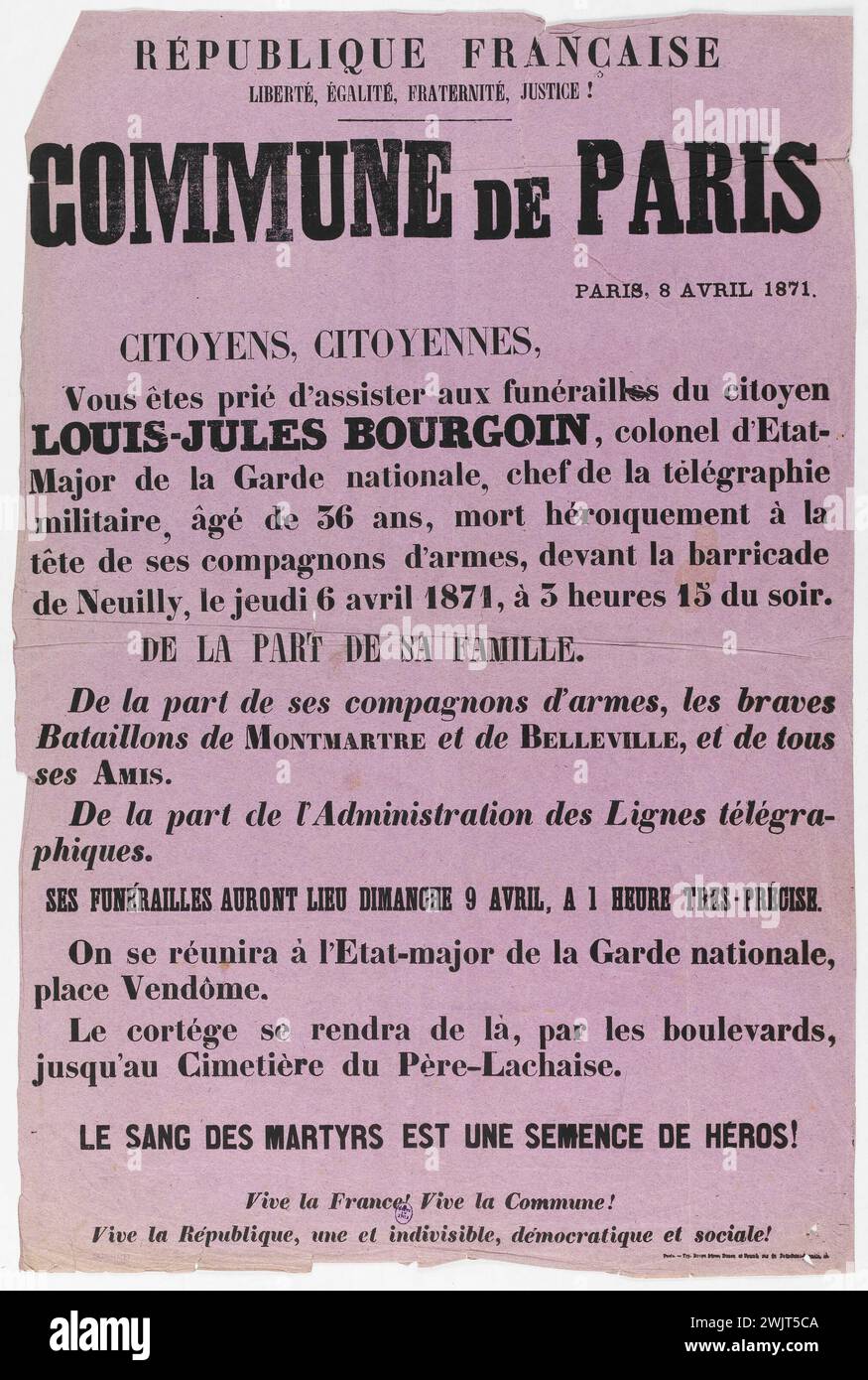 Paris commune poster hi-res stock photography and images - Alamy