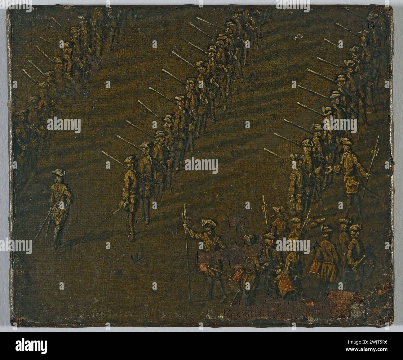 Review of a King's regiment, around 1690. Paris, Carnavalet museum ...