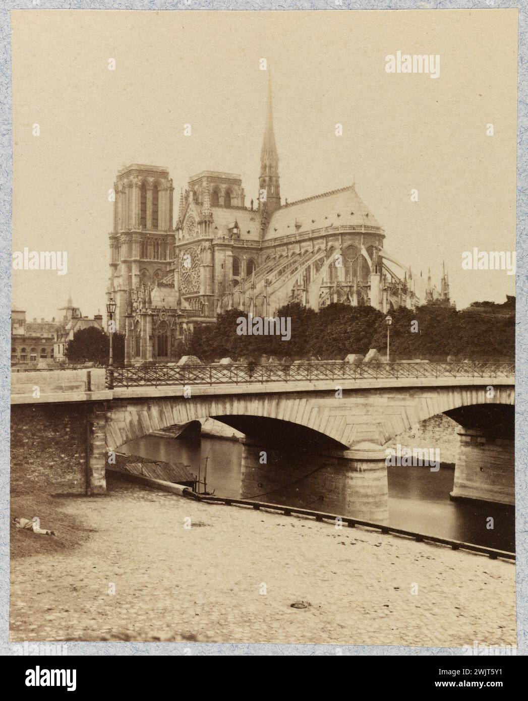 Chevet of Notre-Dame Cathedral. Paris (IVth arr.). Anonymous ...