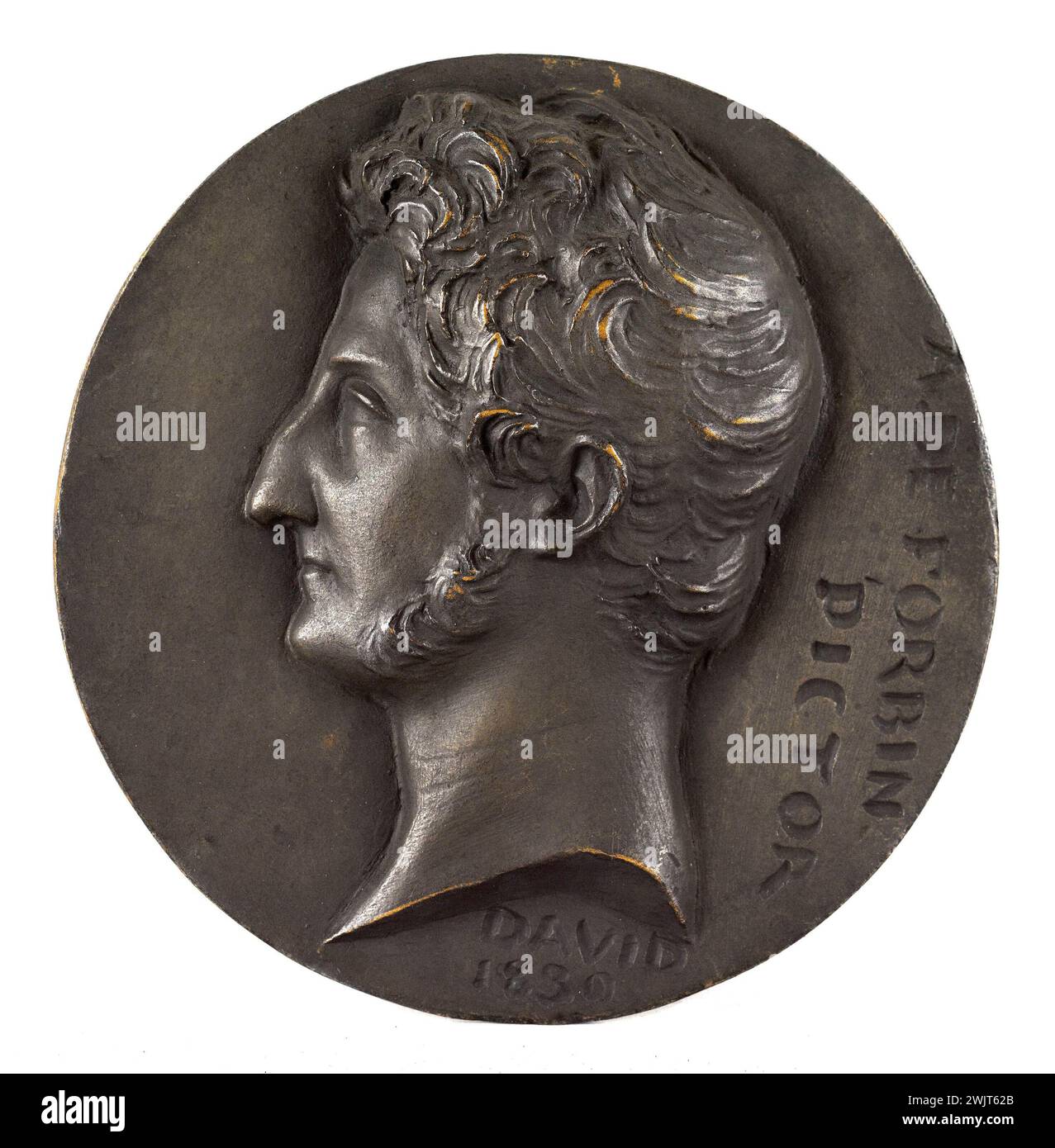 David d'Angers (1788-1856). Portrait of Claude Comte de Forbin (1777 ...