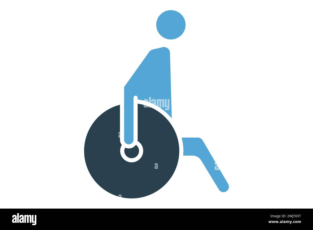 handicap sign. icon of a person using a wheelchair. icon related to ...