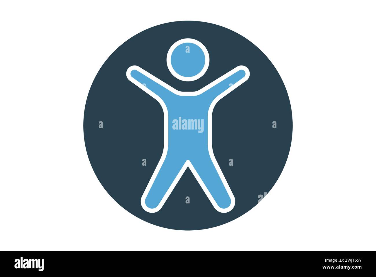 accessibility icon. icon of a person inside a circle. icon related to ...