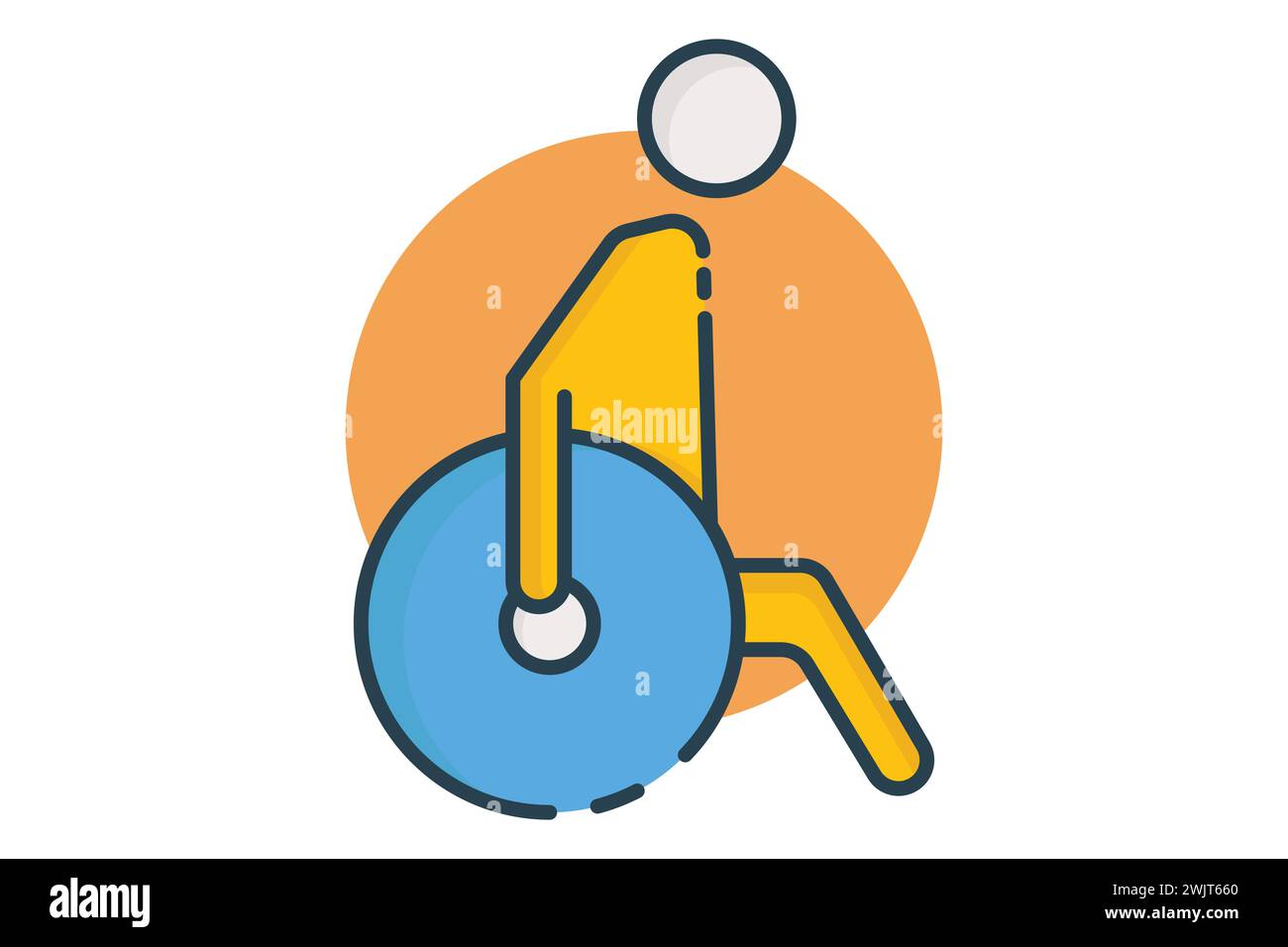 handicap sign. icon of a person using a wheelchair. icon related to ...
